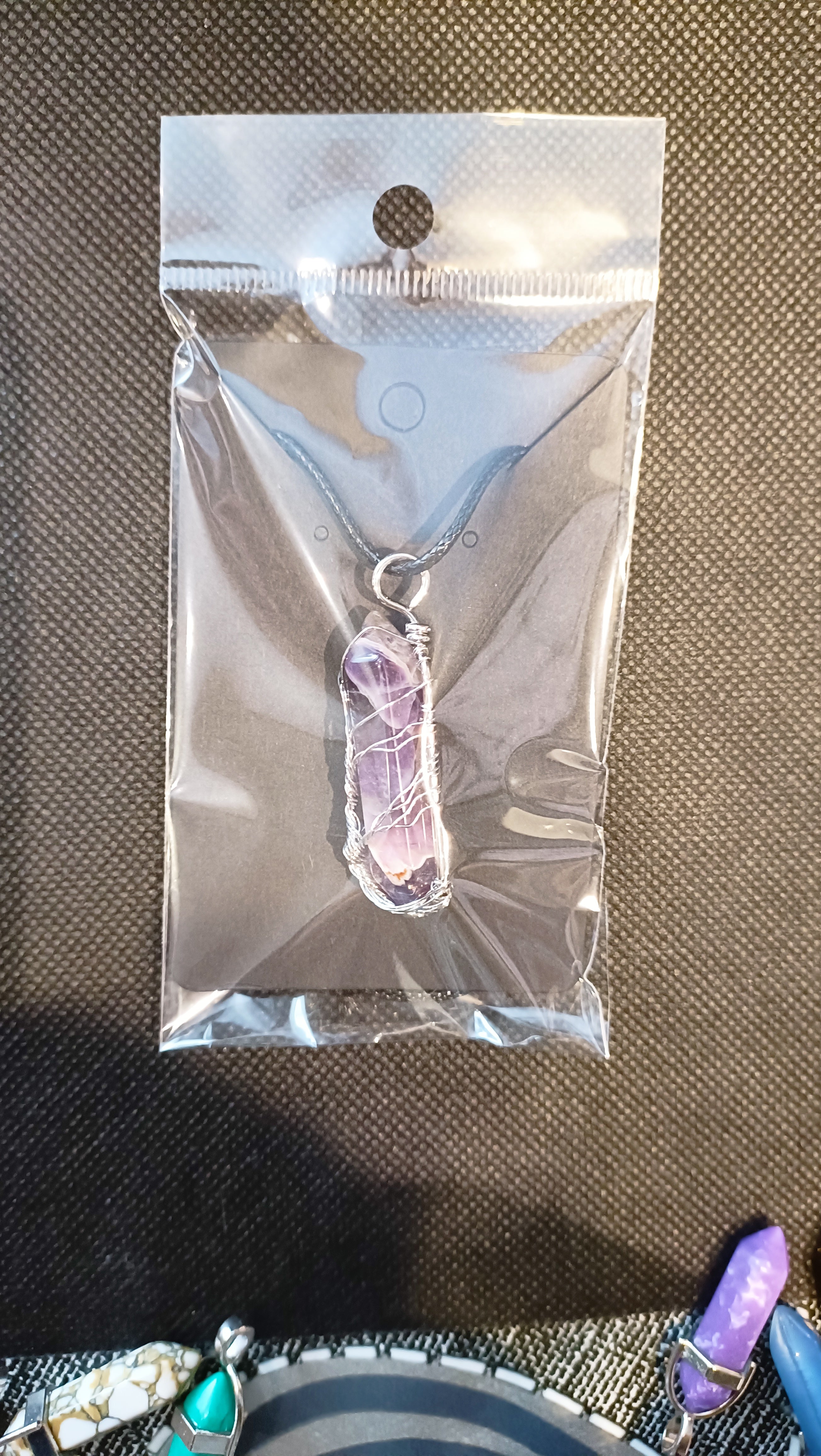 Large amethyst necklace